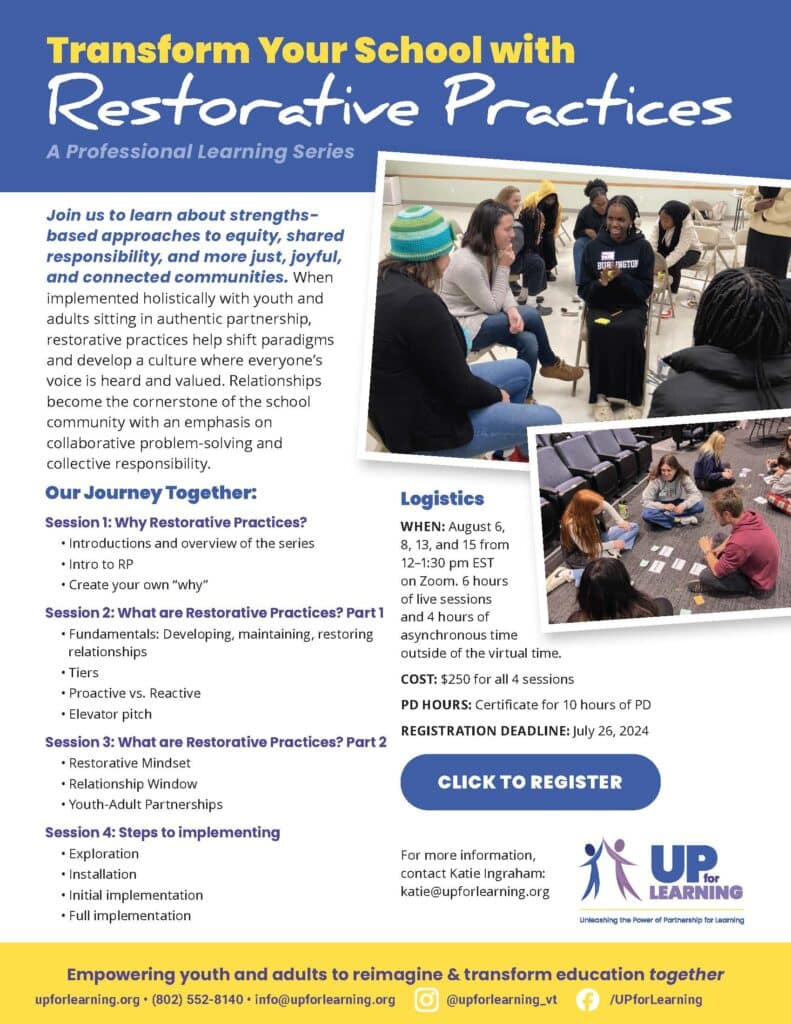 Restorative Practices - UP for Learning